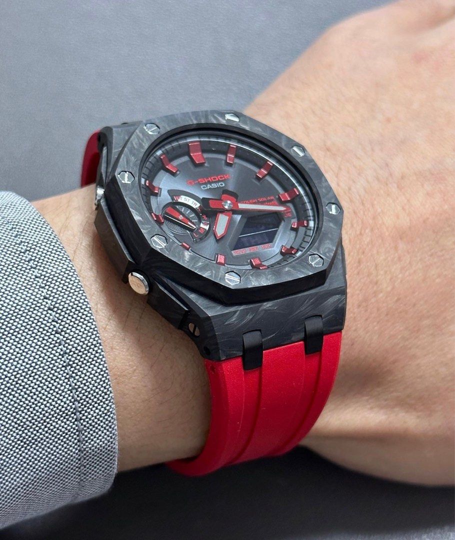 SPECIAL EDITION CARBON FIBER CUSTOM GSHOCK CASIOAK GA2100 GA2110 ...