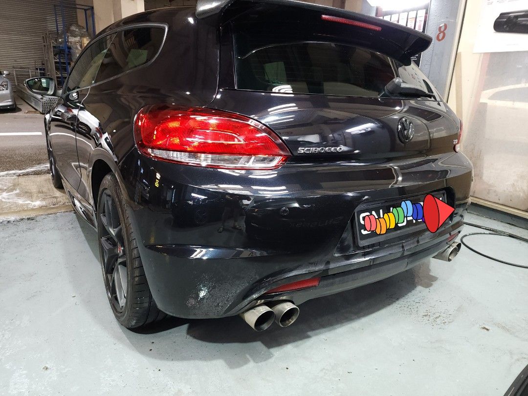 Stage 3 Tuned Volkswagen Scirocco Blackout With Fox Exhaust, Cars, Car ...