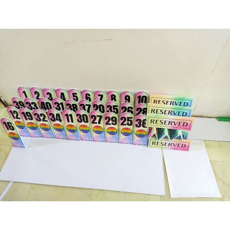 TABLE NUMBER STANDEE, Hobbies & Toys, Stationary & Craft, Craft ...