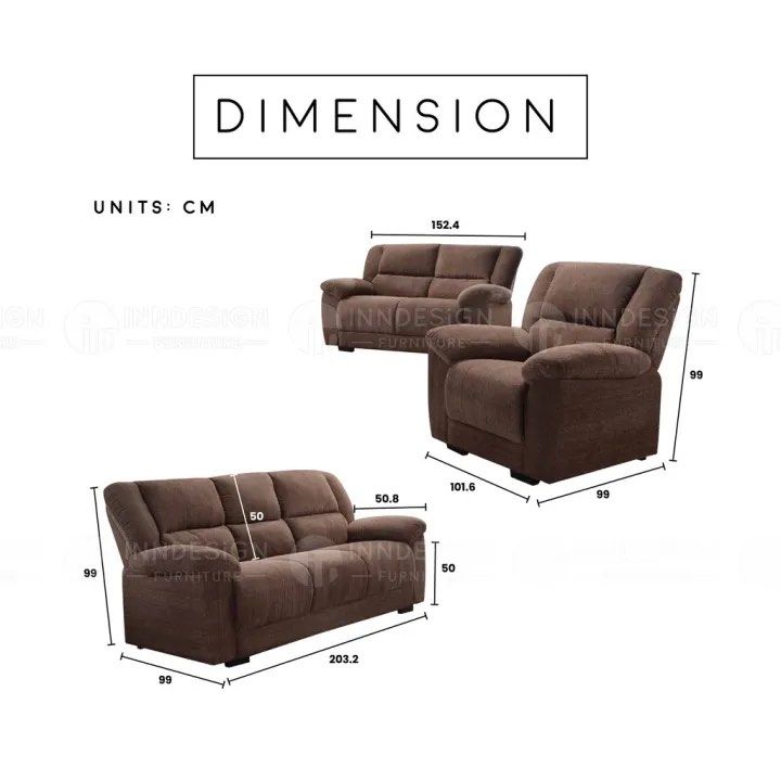 TAE 1+2+3 Seater Fabric Sofa Set free delivery, Furniture & Home Living ...
