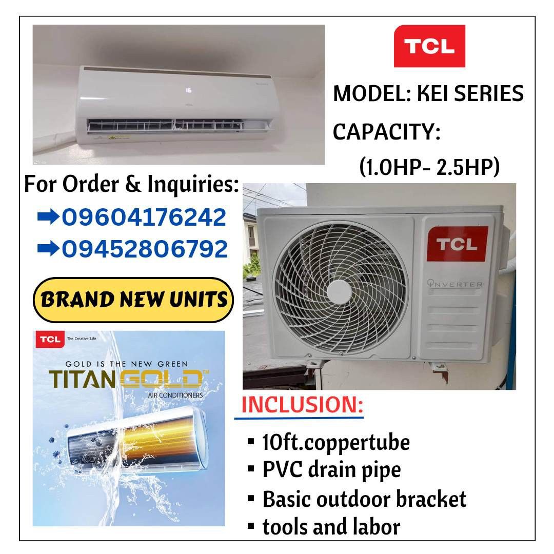TCL TITAN GOLD INVERTER SPLIT TYPE AIRCON, TV & Home Appliances, Air Conditioning and Heating on ...