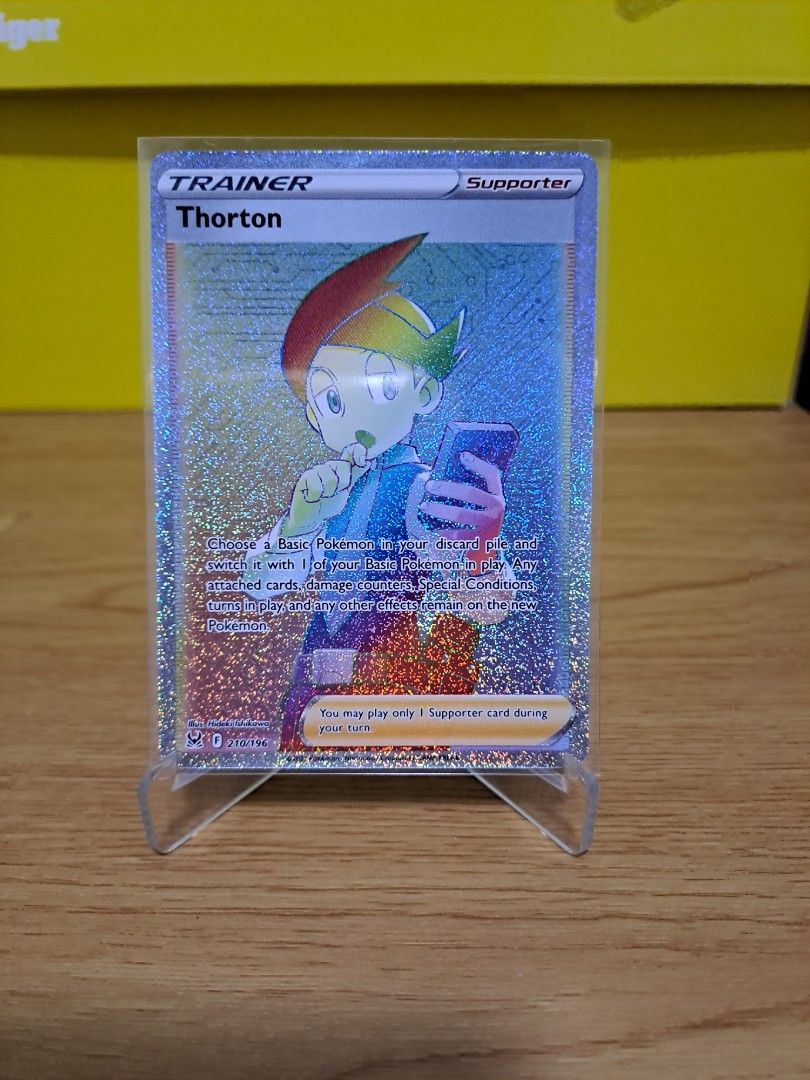 Thorton Trainer Rainbow Hyper Rare LO Lost Origin Pokemon Card, Hobbies ...
