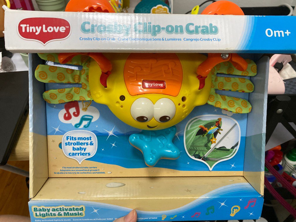 Tiny Love Crosby Clip-on Crab, Babies & Kids, Going Out, Other Babies Going Out Needs on Carousell