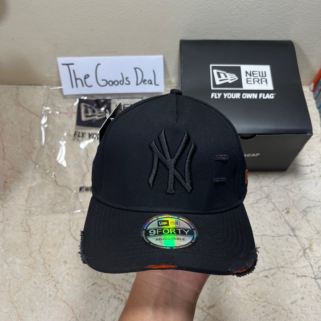 Topi New Era Yankees NY New York Ripped Black Hitam Original Brand New ...