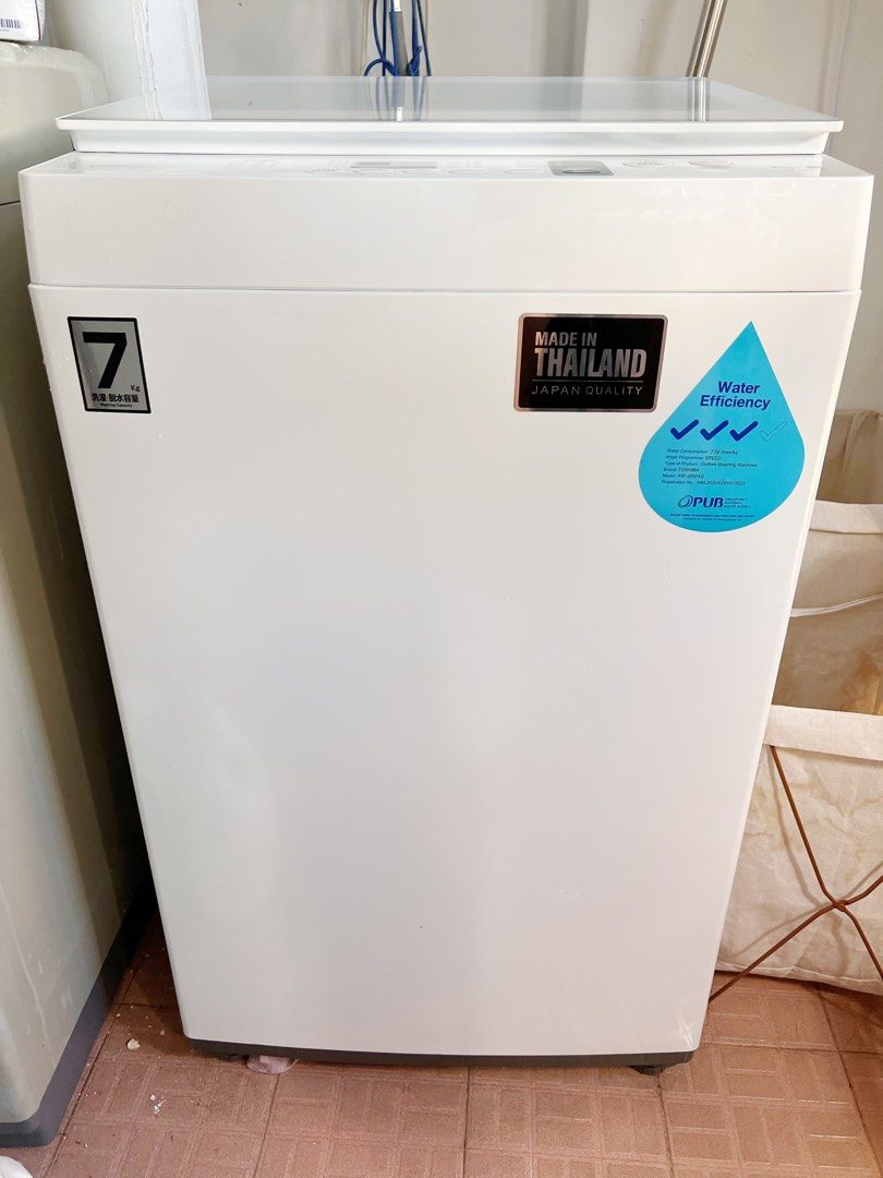 Toshiba AW-J800AS White 15" Quick Wash Top Load Washing Machine, 7kg ...