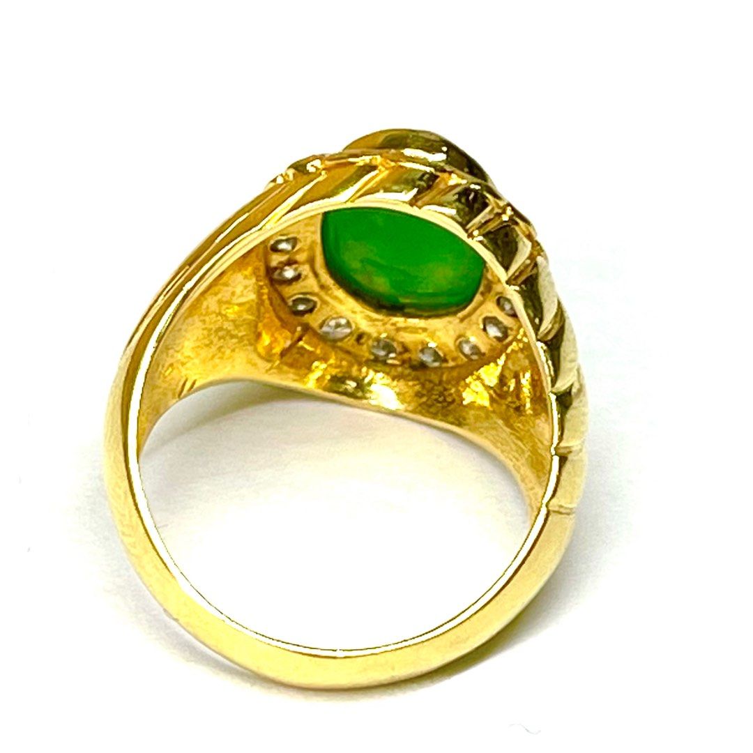 TP-20K Diamond Jade Lady Ring, Women's Fashion, Jewelry & Organisers ...