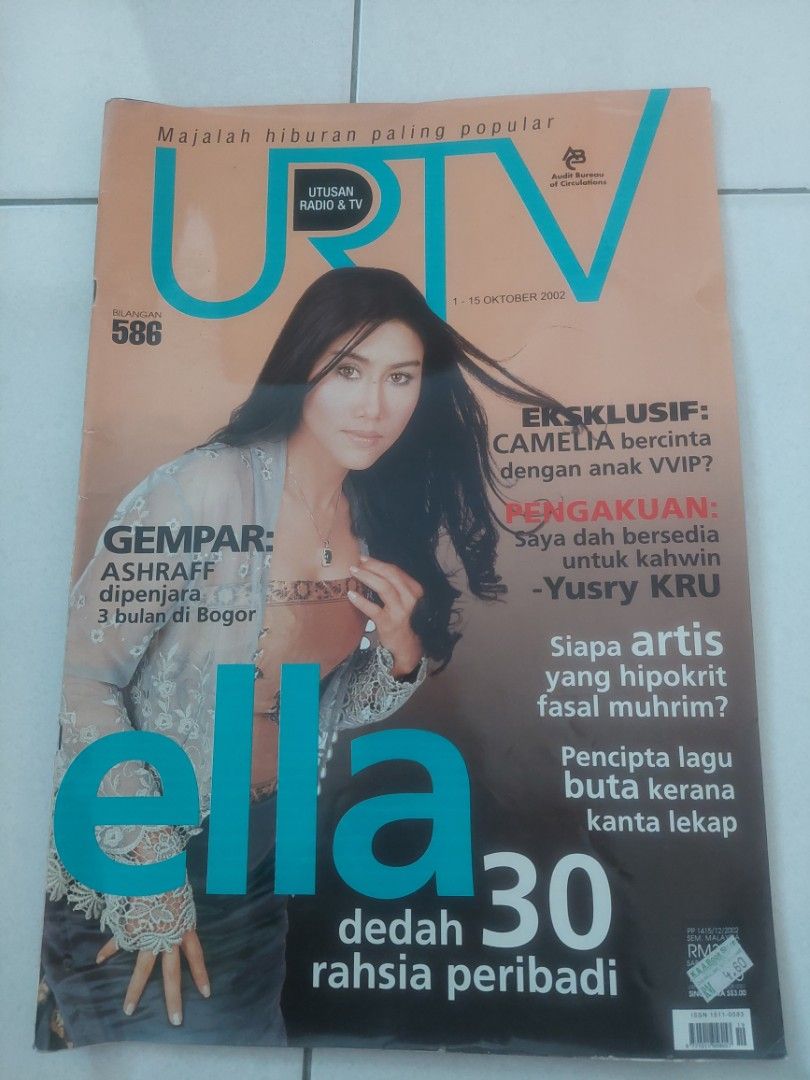 Urtv Ella 1-15 oktober 2002 bilangan 586, Hobbies & Toys, Books ...