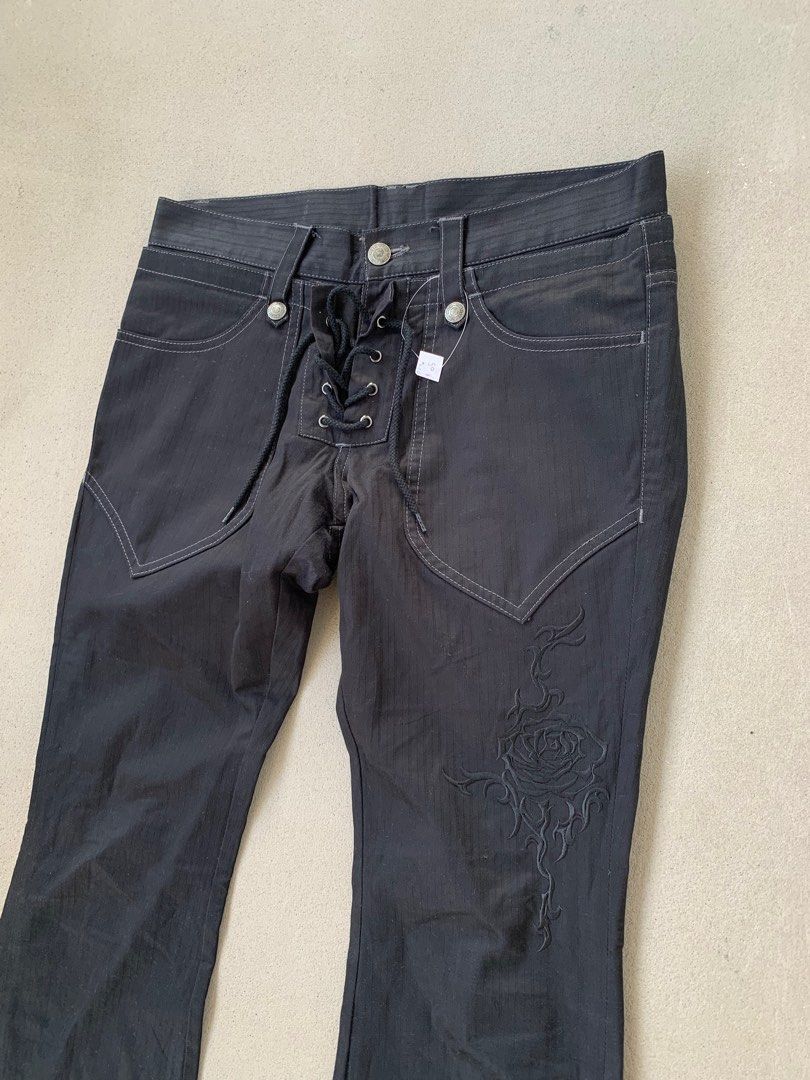 Vintage Japanese Flare Jeans ! Y2k Night core, Women's Fashion, Bottoms ...