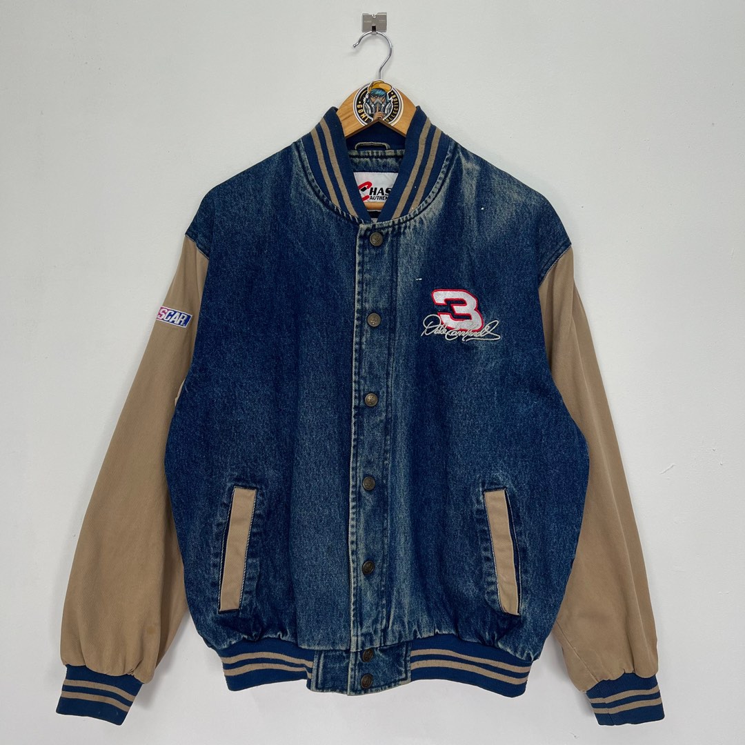 Vintage Nascar Varsity Denim Jacket, Men's Fashion, Coats, Jackets and ...