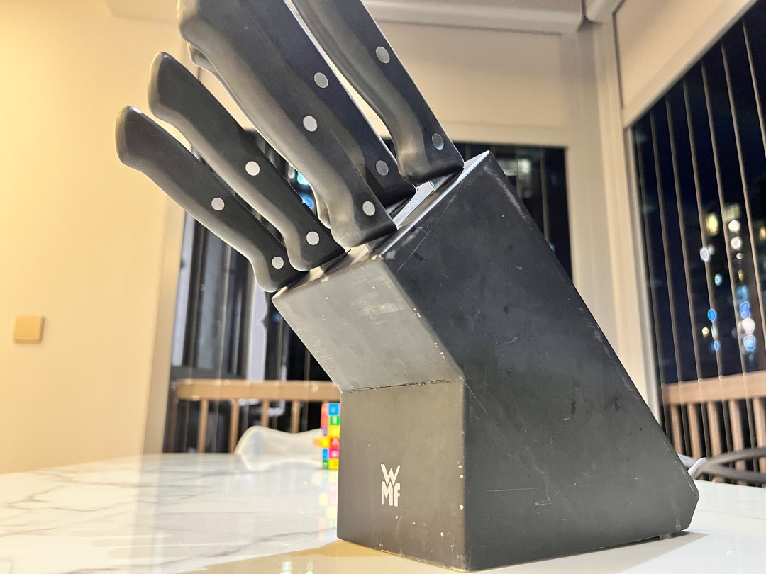 WMF Knife block wooden holder, Furniture & Home Living, Kitchenware ...