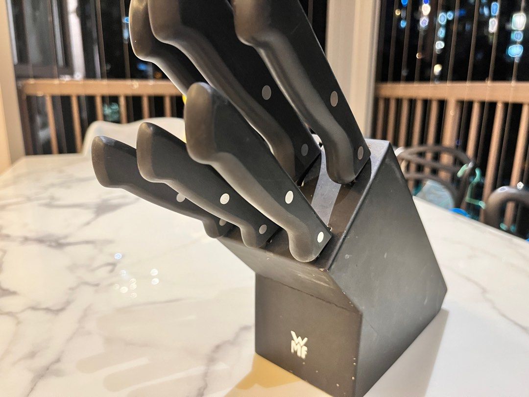 WMF Knife block wooden holder, Furniture & Home Living, Kitchenware ...