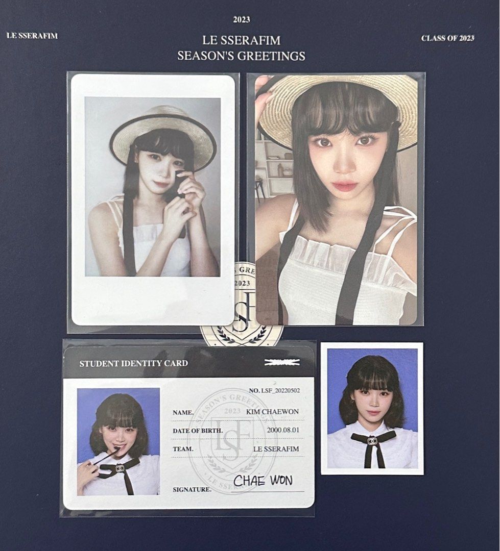 WTS le sserafim chaewon season greeting ssg set, Hobbies & Toys, Memorabilia & Collectibles, K ...