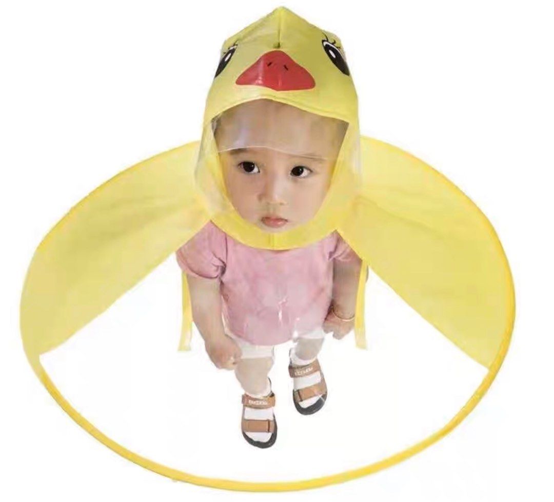 yellow duck rain coat/poncho hat, Babies & Kids, Going Out, Other ...