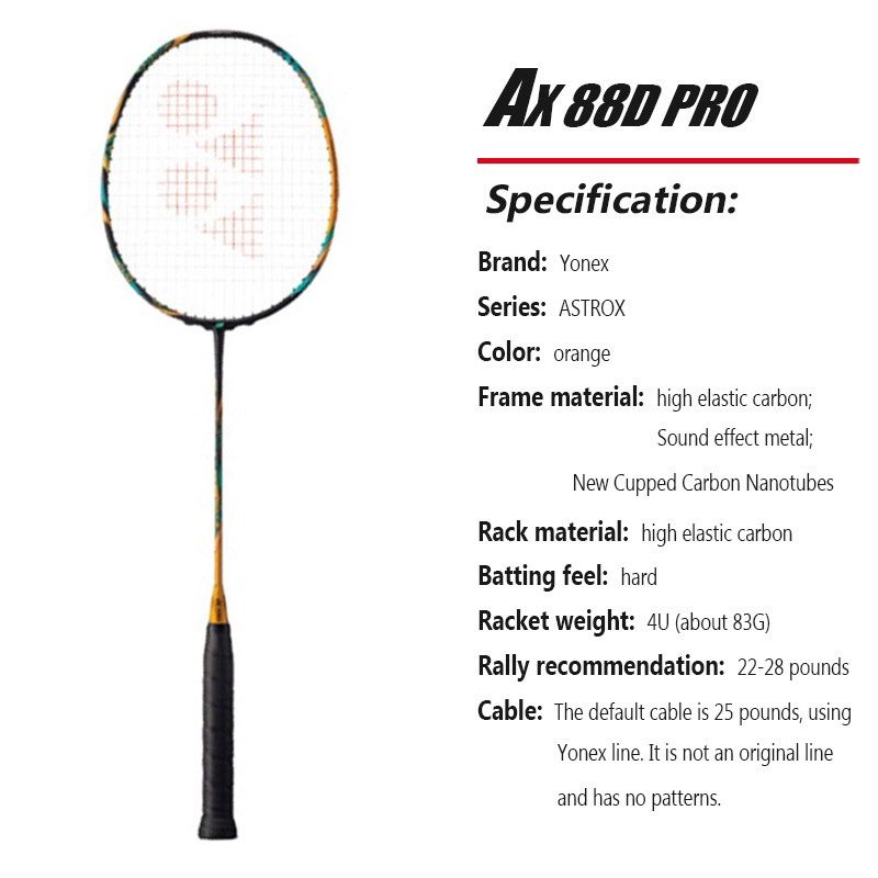 YONEX ASTROX 88D PRO Racquet, Sports Equipment, Sports & Games, Racket ...