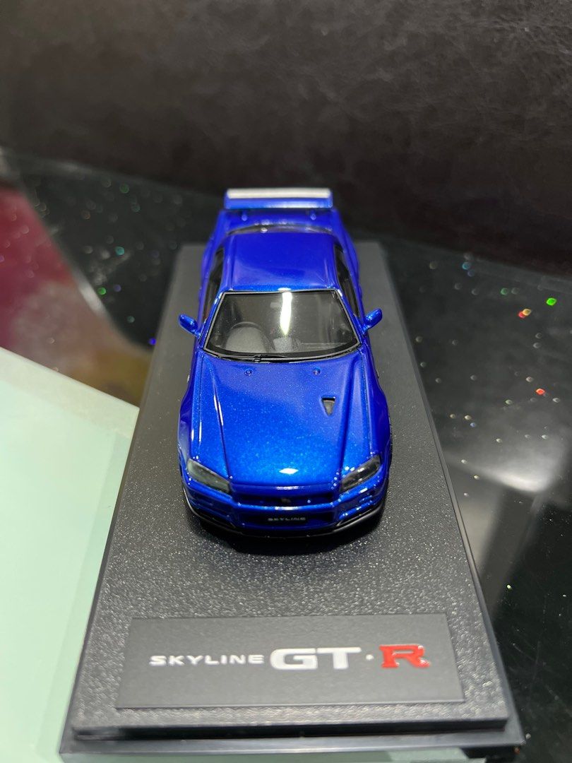 1/43 MARK43 NISSAN SKYLINE GT-R Vspec II (BNR34) Bayside Blue, Hobbies ...