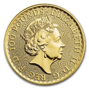 1oz (31.1g) 999.9 Gold Coin (UK Britannia 2021) Queen Elizabeth II ...