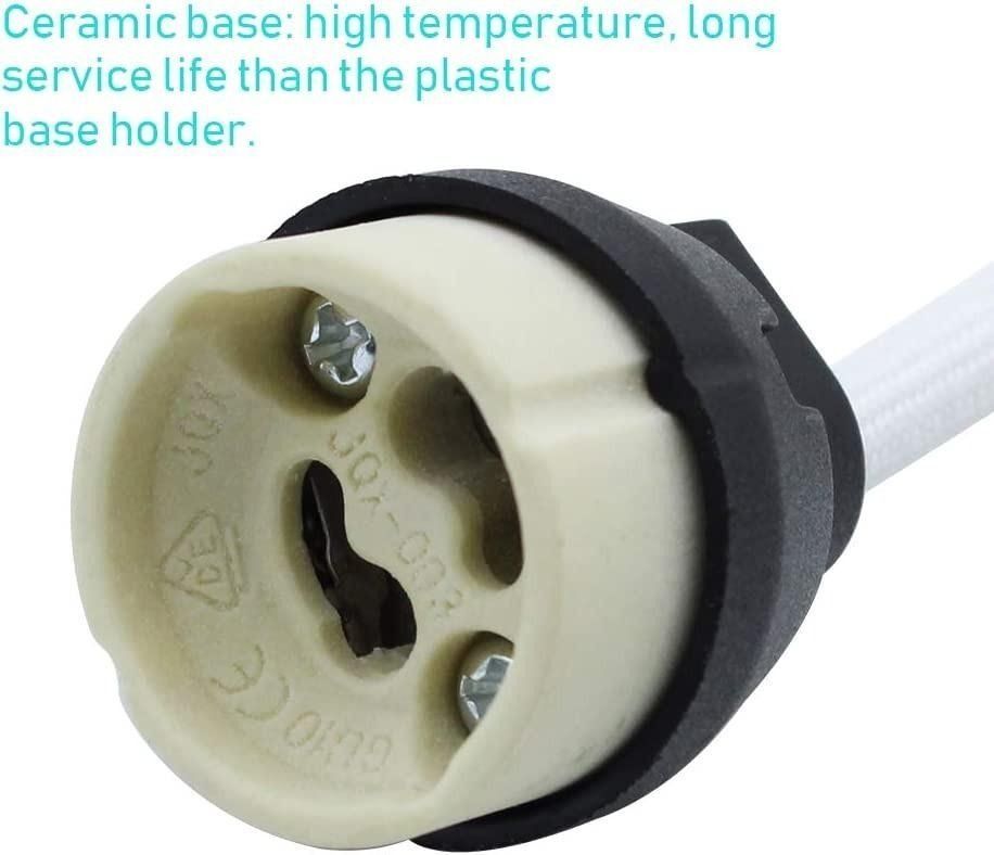 [2558] BlueXP 8 Pack GU10 Lamp Holder 2A 250V GU10 Ceramic Lamp Bases ...