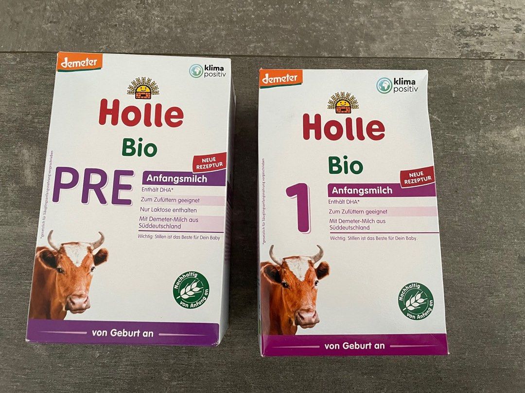 2 x Holle organic formula milk (pre & 1), Babies & Kids, Nursing ...