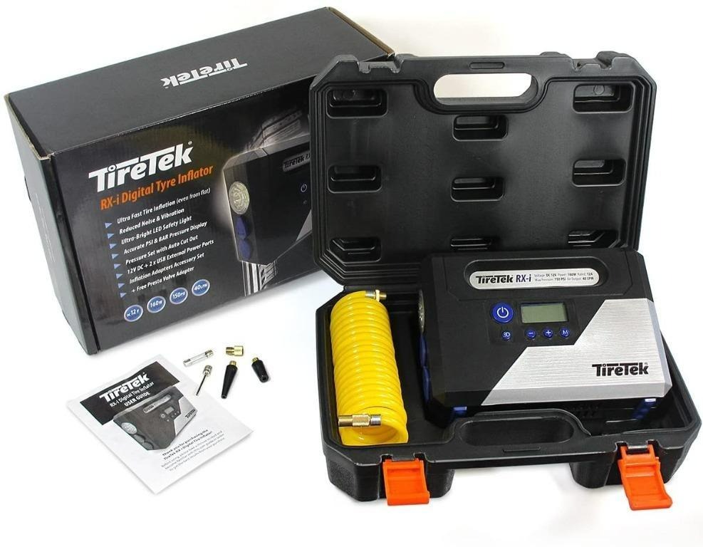 3611) TIRETEK RX-I DIGITAL TYRE INFLATOR CAR TYRE PUMP - 12V PORTABLE ...