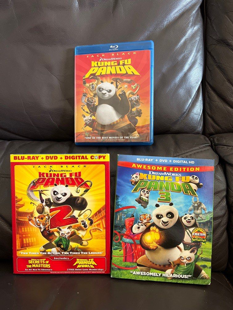 (3films) Kung Fu Panda 3 films Blu-ray ( Bluray ), Hobbies & Toys, Music & Media, CDs & DVDs on ...