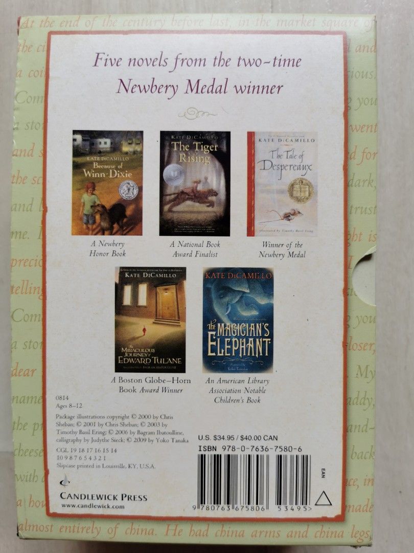 5-book Kate DiCamillo collection, Hobbies & Toys, Books & Magazines ...