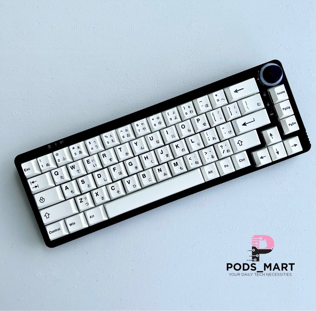 65% custom mechanical keyboard (Full white Jap keycaps), Computers ...
