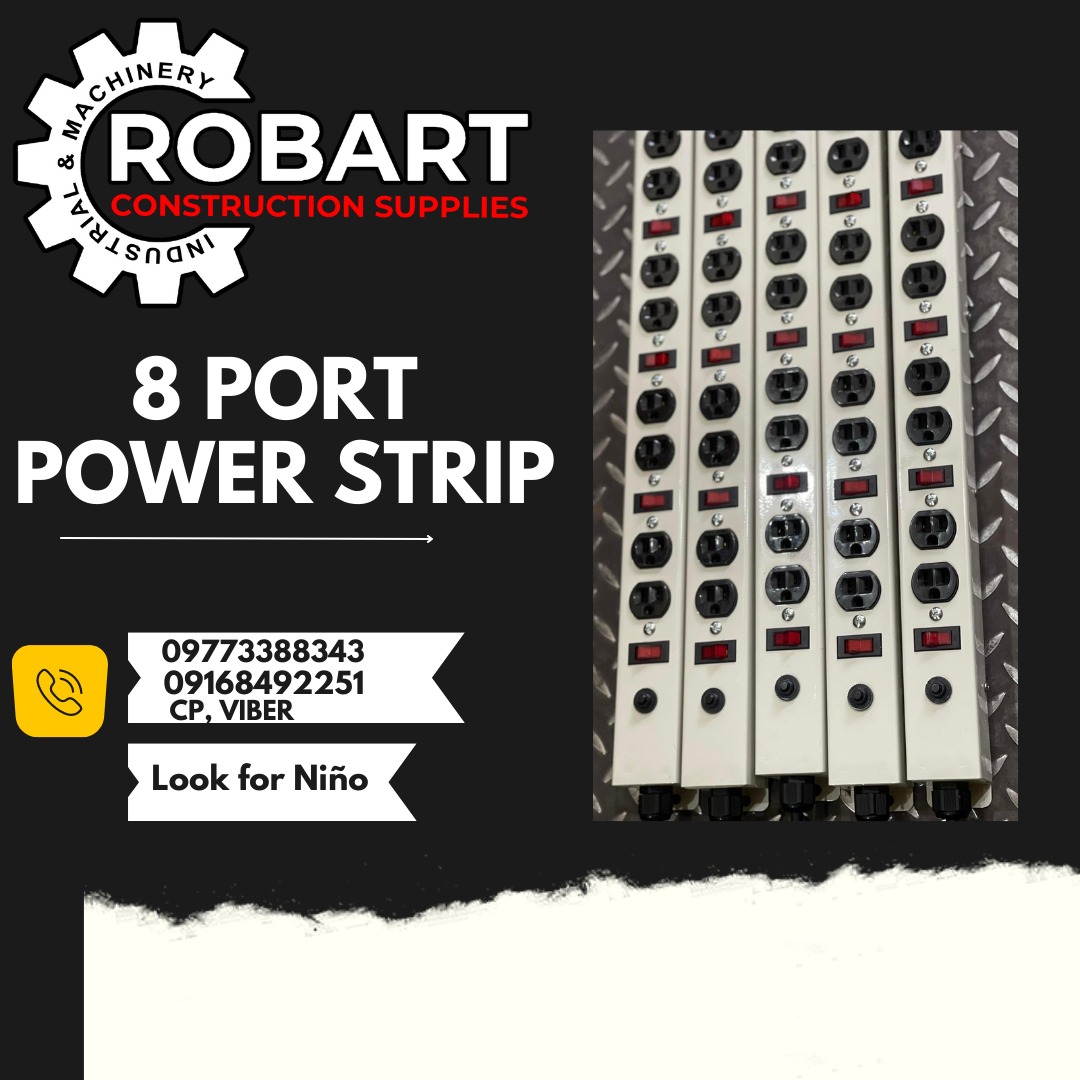 8 PORT POWER STRIP, Commercial & Industrial, Construction Tools ...