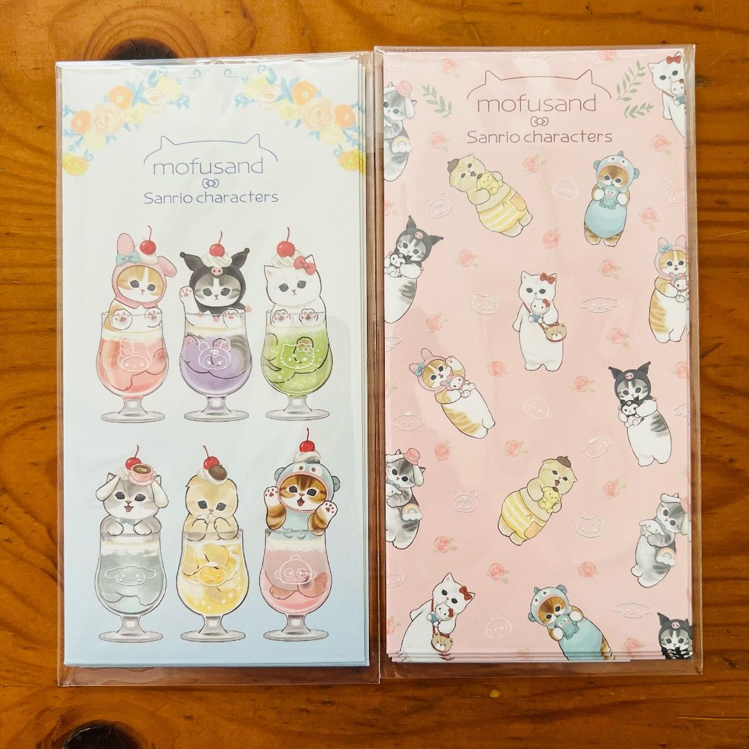 香港現貨 正版日版 文具週邊 Mofusand 鯊魚貓 海洋貓 筆 信紙 Memo 便條紙 信封 利是封 Sanrio Hello Kitty Melody Kuromi ...