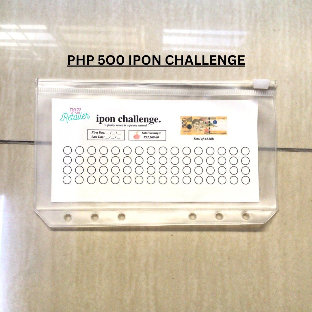 A6 Ziplock Ipon Challenge Budget Binder, Hobbies & Toys, Stationary ...