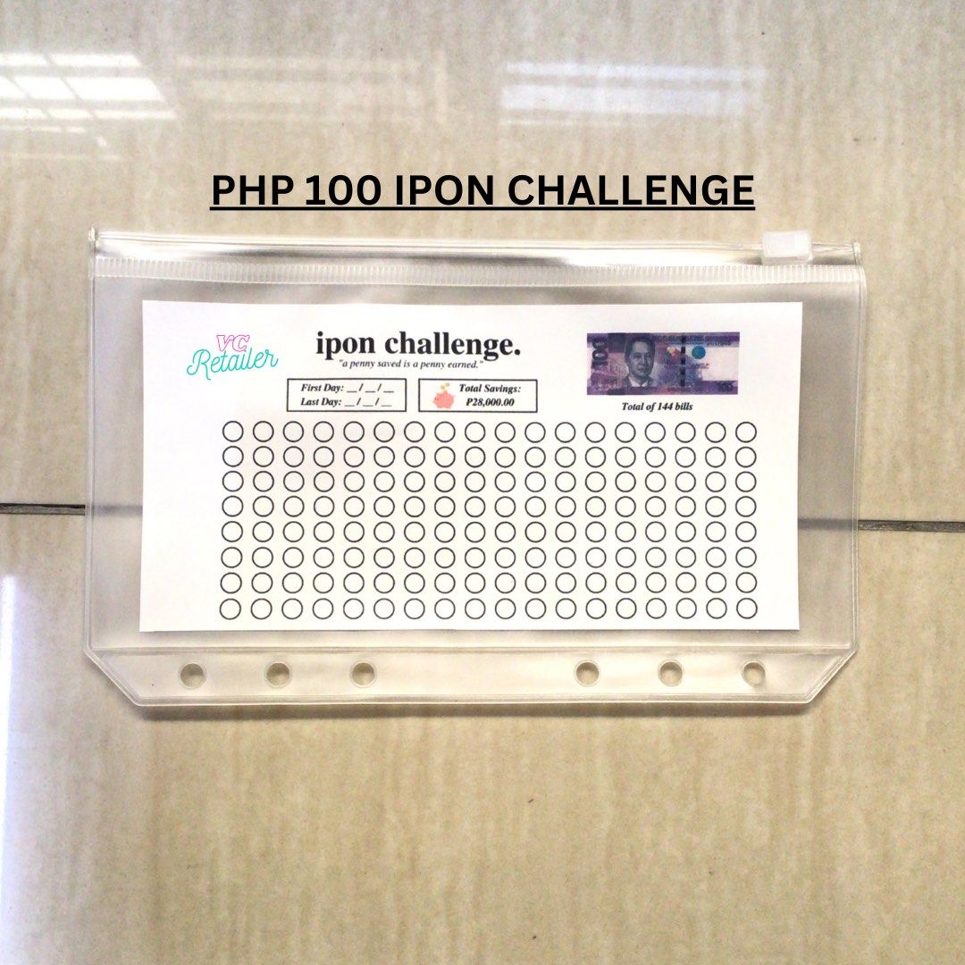 A6 Ziplock Ipon Challenge Budget Binder, Hobbies & Toys, Stationary ...