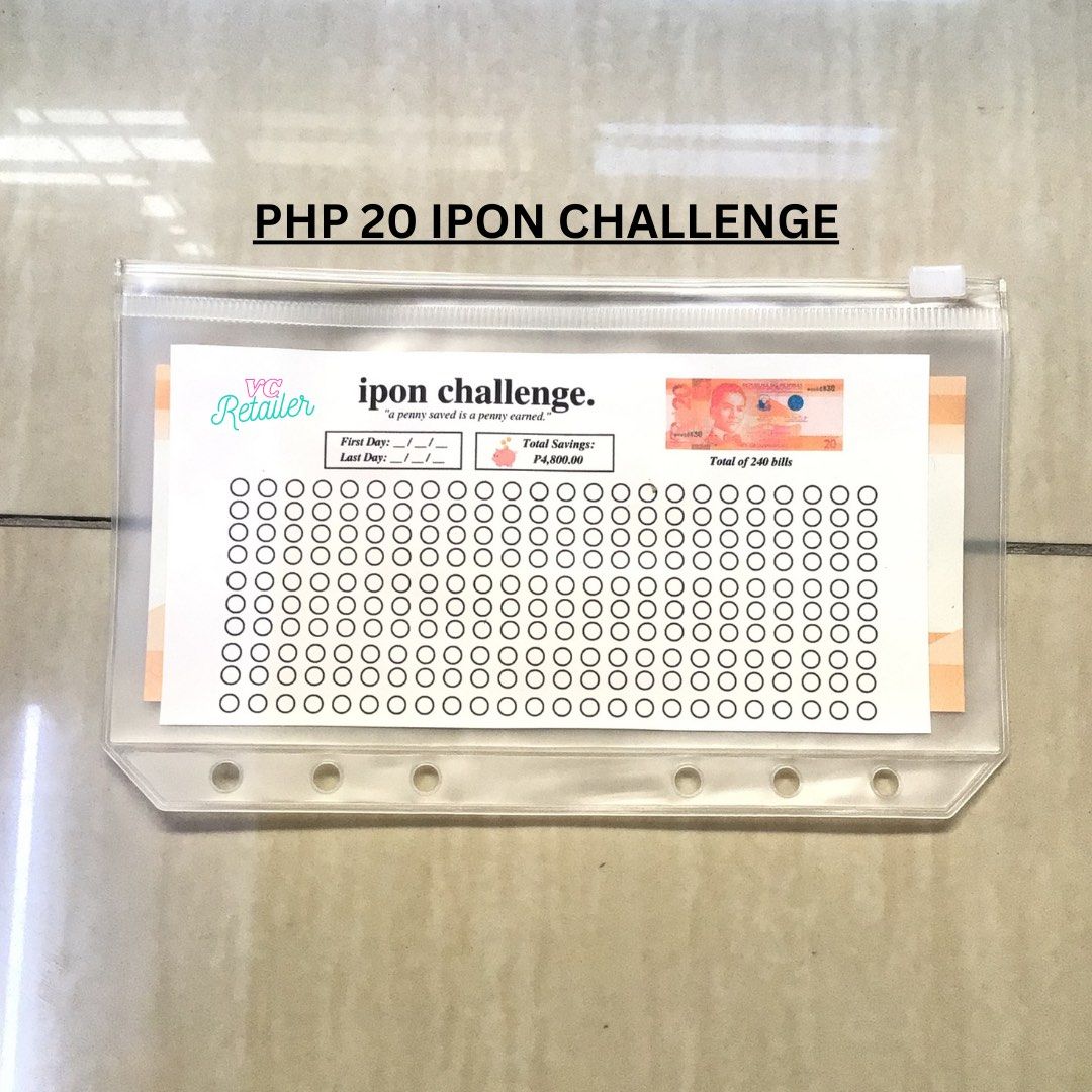 A6 Ziplock Ipon Challenge Budget Binder, Hobbies & Toys, Stationary ...