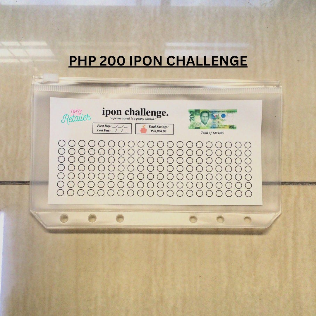 A6 Ziplock Ipon Challenge Budget Binder, Hobbies & Toys, Stationary ...