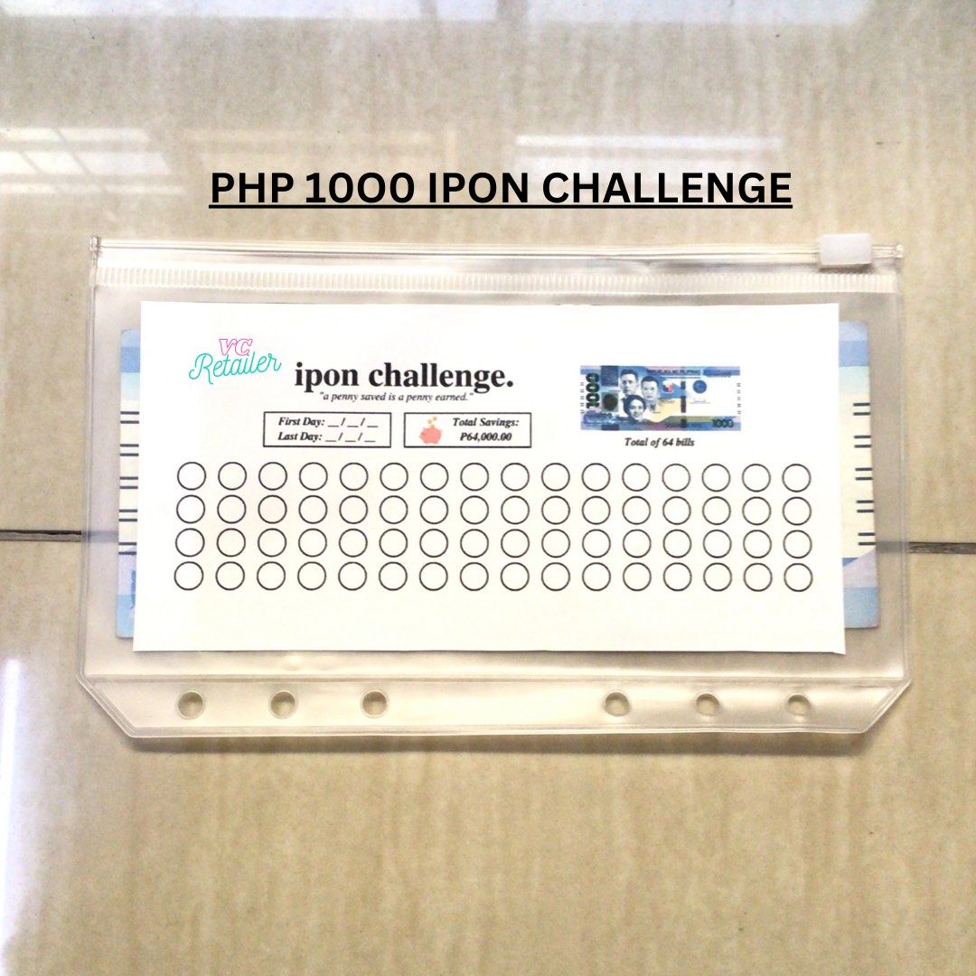 A6 Ziplock Ipon Challenge Budget Binder, Hobbies & Toys, Stationary ...