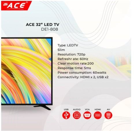 Ace 32 De1 808 Frameless LED TV, TV & Home Appliances, TV ...