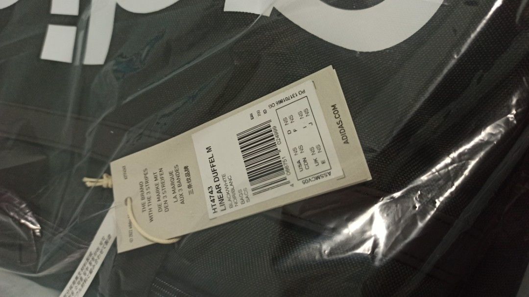 Adidas linear duffel bag size M (HT4743), Sports Equipment, Other ...
