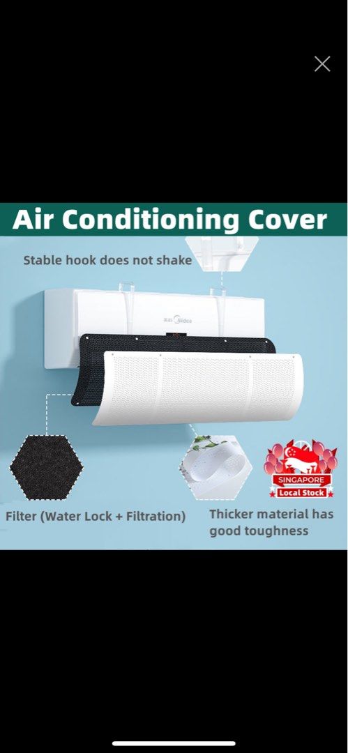 Aircon Cover, Furniture & Home Living, Home Improvement & Organisation ...