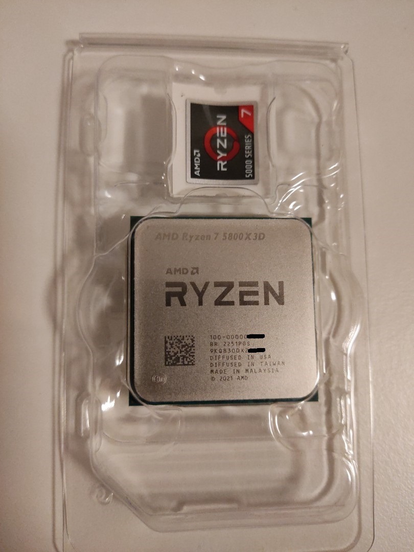 AMD Ryzen 5800x3D, Computers & Tech, Parts & Accessories, Computer ...