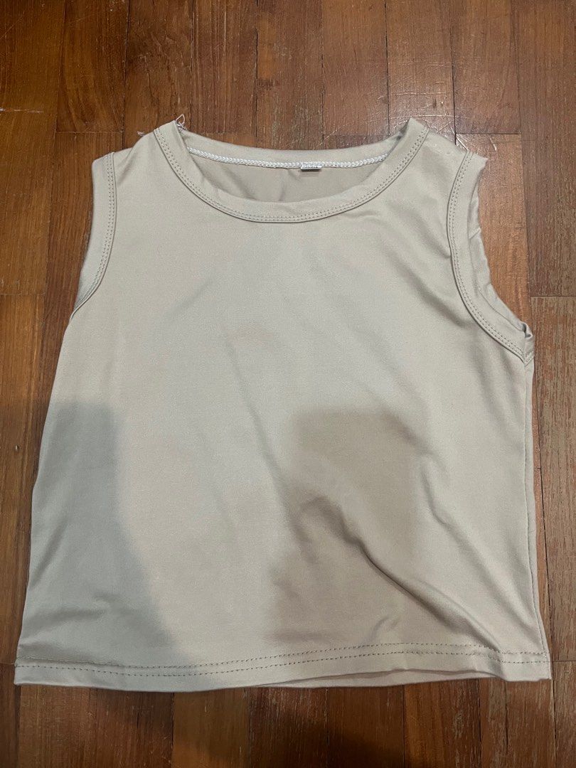 apricot tank top, Women's Fashion, Tops, Sleeveless on Carousell