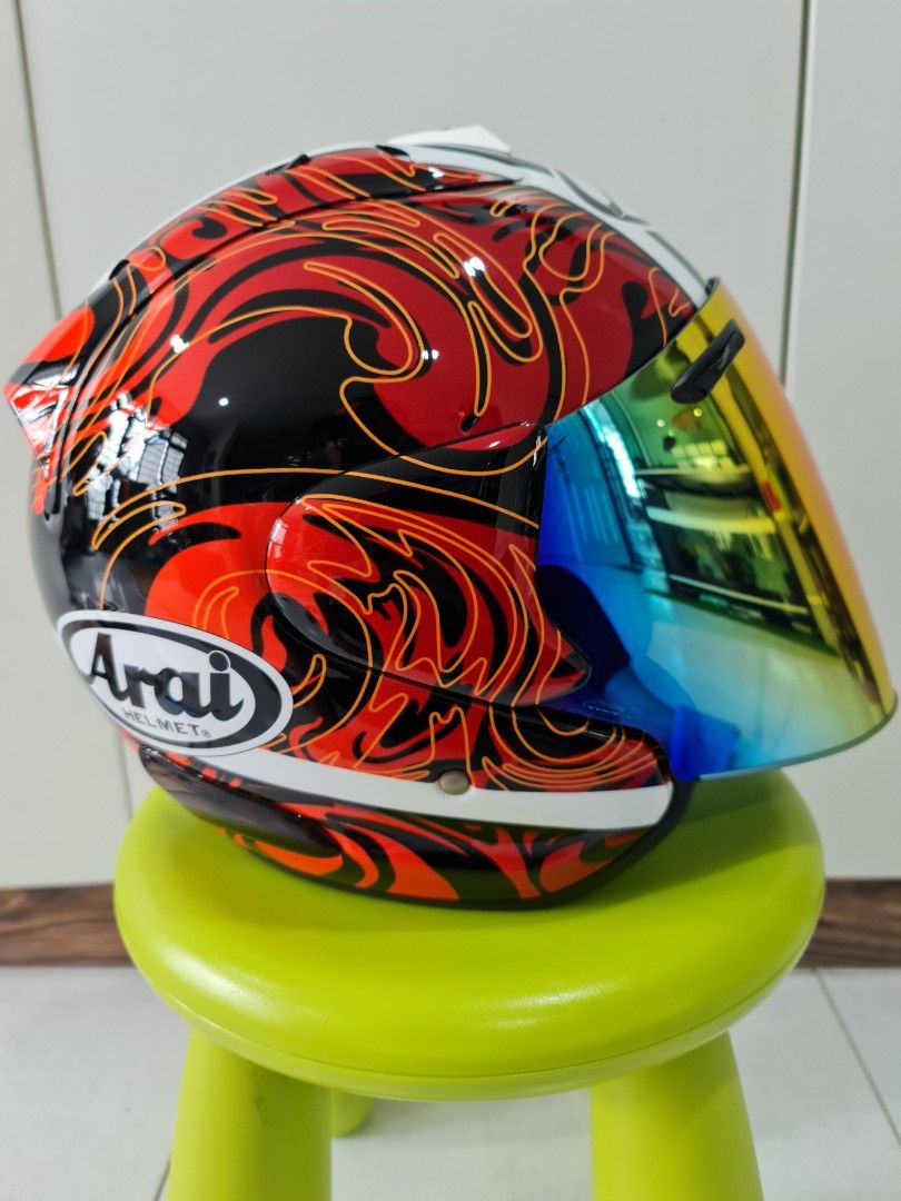 ARAi RAM 3 RIPTIDE RED, Motorcycles, Motorcycle Accessories on Carousell