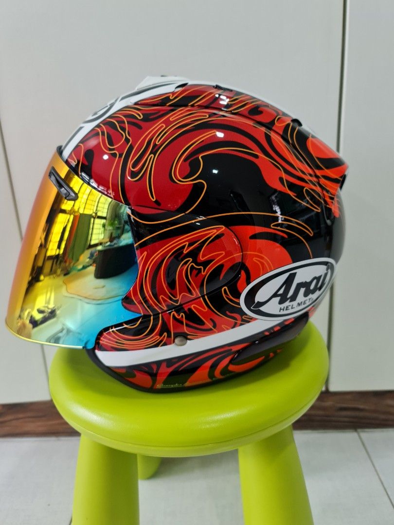 ARAi RAM 3 RIPTIDE RED, Motorcycles, Motorcycle Accessories on Carousell