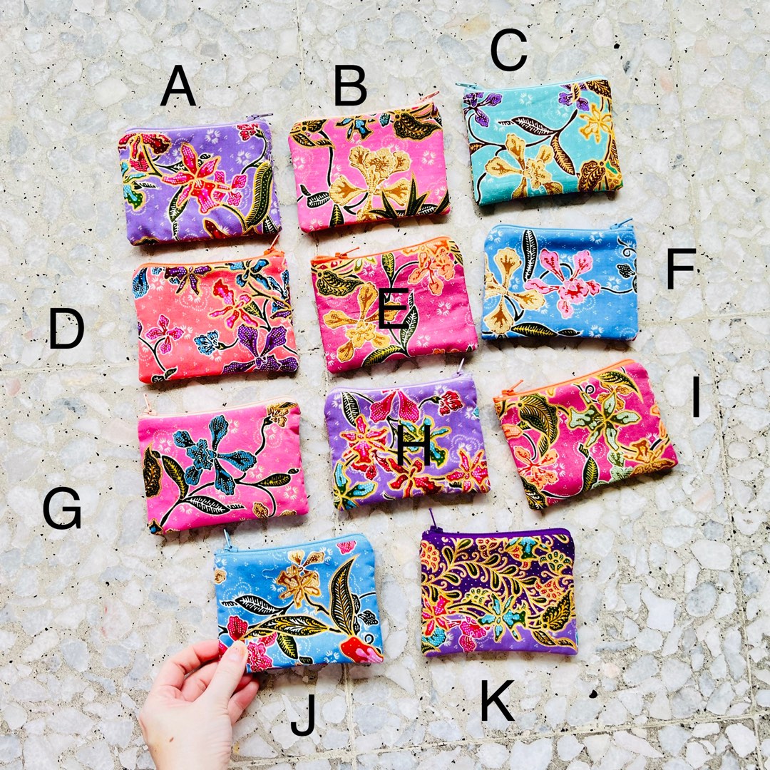 Batik Purse Handmade in Singapore, Women's Fashion, Bags & Wallets ...