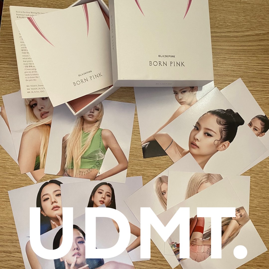 BLACKPINK BORN PINK - KIHNO KIT ALBUM (BOX + LYRICS + 12 PHOTO CARDS ...