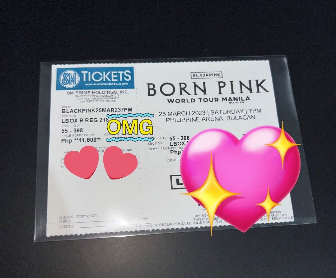 BLACKPINK Born Pink [Manila/Bulacan] DAY 1, Tickets & Vouchers, Event ...