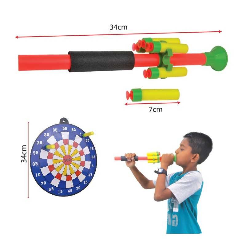 Blowpipe & Dartboard Set, Hobbies & Toys, Toys & Games on Carousell