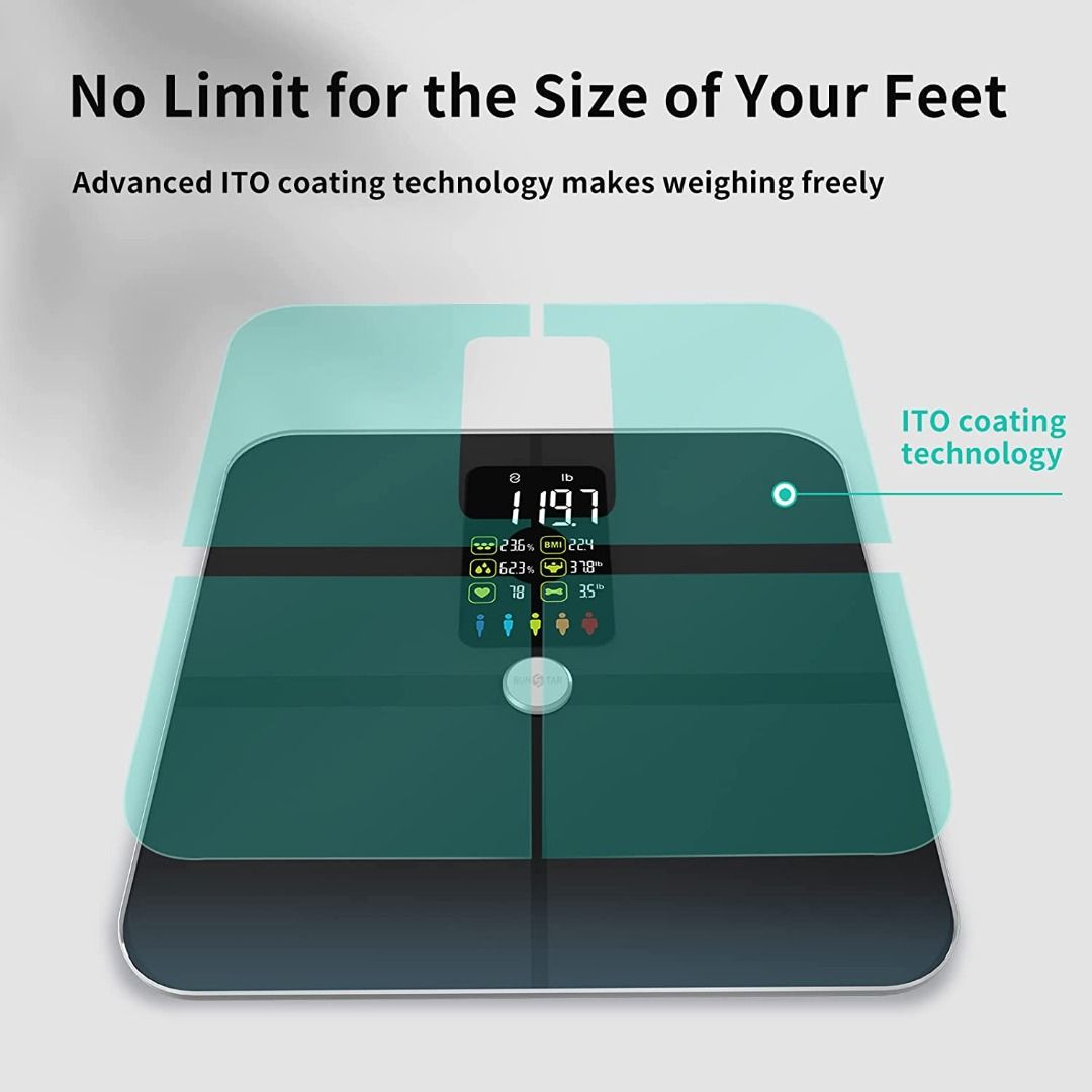 Body Fat Scale, Posture Extra Large Display Digital Bathroom Wireless ...