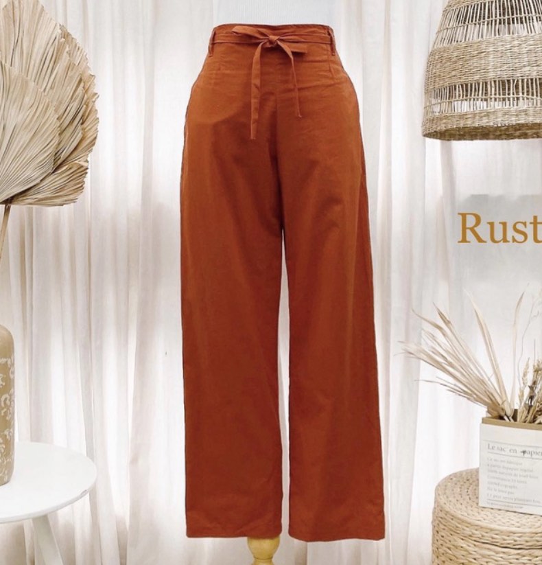 Brand new Linen pants trouser rust on Carousell