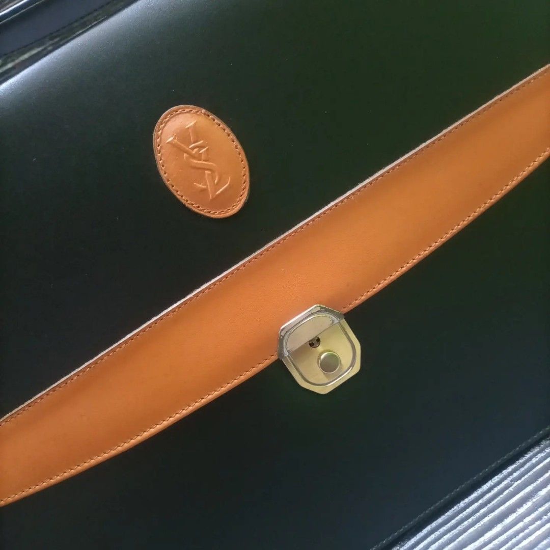 Briefcase vintage ysl laptop bag, Barang Mewah, Tas & Dompet di Carousell