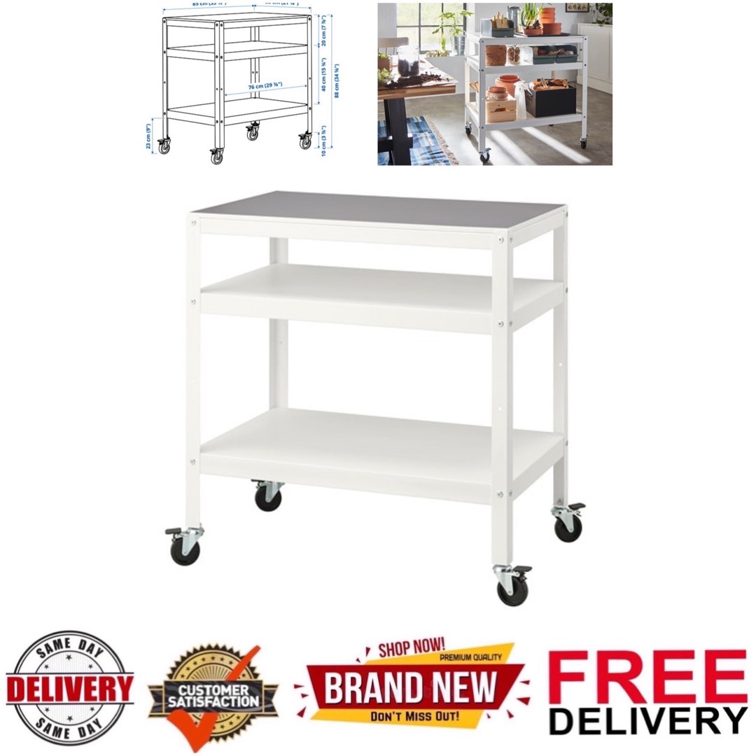 BROR Trolley White 85x55, Furniture & Home Living, Furniture, Shelves ...