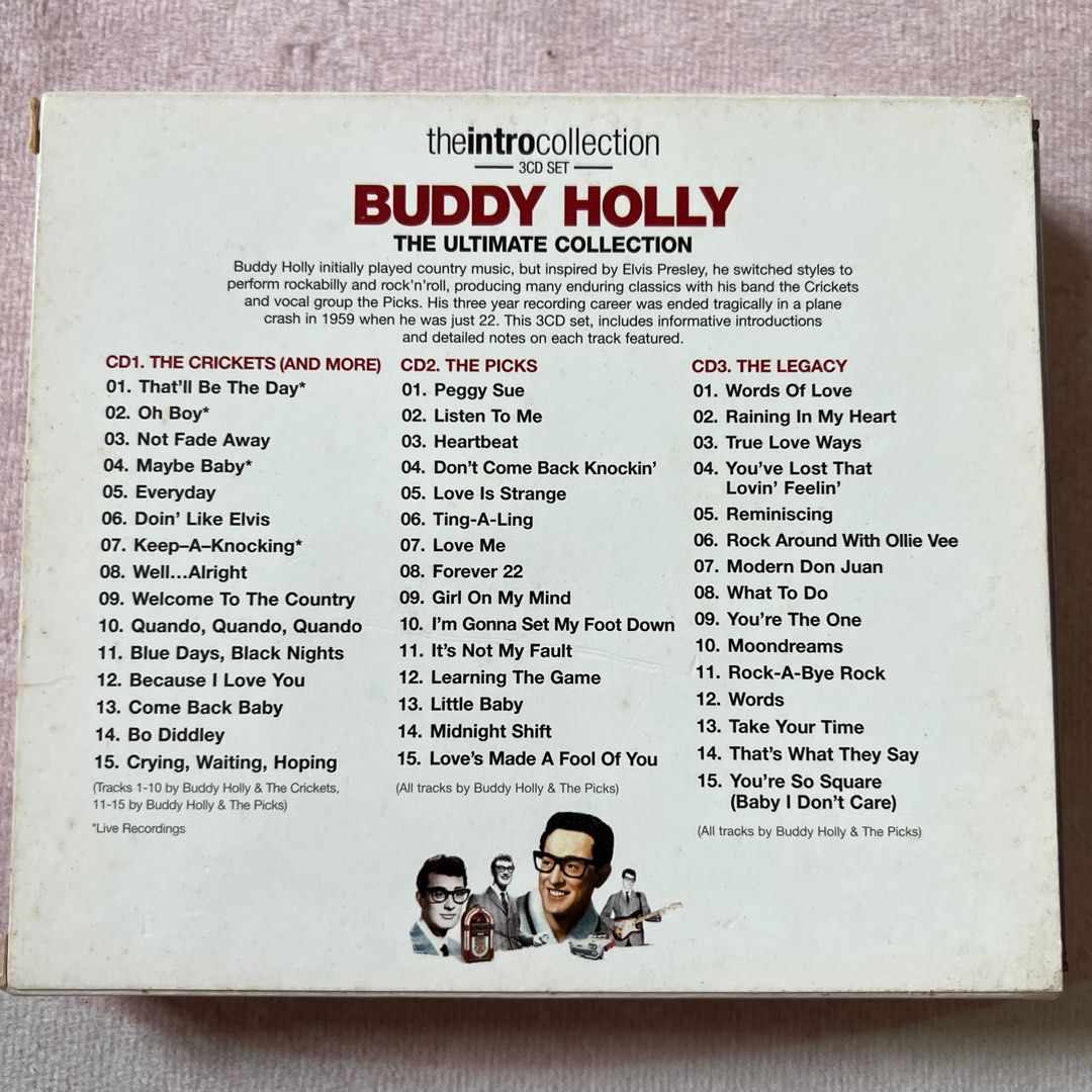 Buddy Holly 2 CD box set Oldies, Hobbies & Toys, Music & Media, CDs & DVDs on Carousell