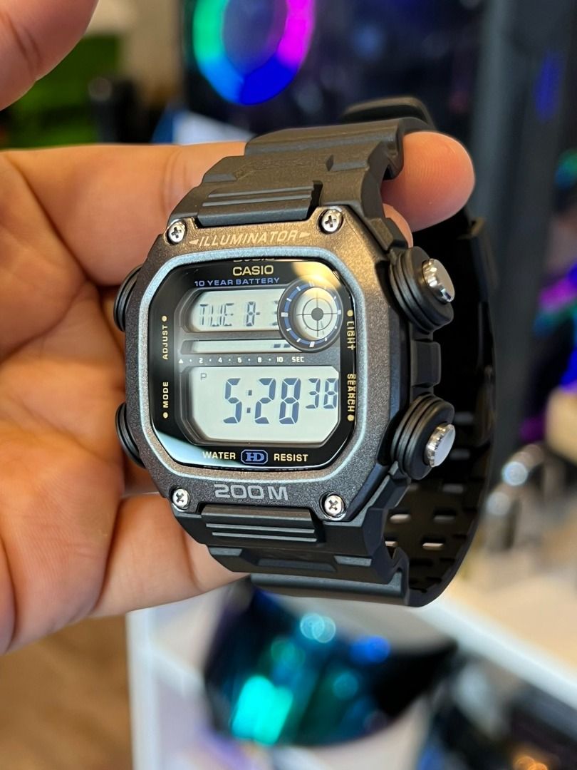 CASIO Illuminator Digital Black Resin Band Men's Watch DW-291H-1AV, Men ...
